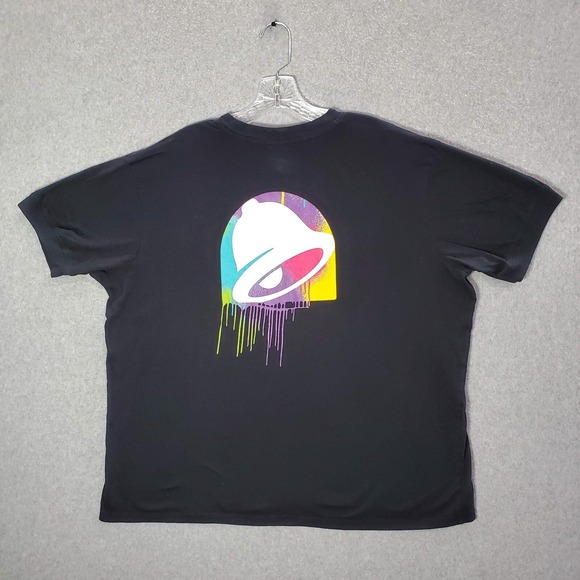 Taco Bell | Shirts | Taco Bell Men Shirt Xl Black Paint Drip Logo ...